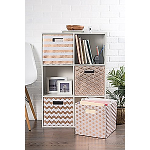 DII Collapsible Polyester Storage Cube, Honeycomb, Gold, Large