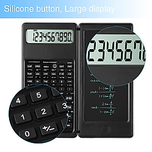 Scientific Calculators，Lvesunny Multifunctional Scientific Calculator with Notepad, 10-Digit Large Screen, Perfect School Supplies for Students, Ideal for Basic Math Learning(Black)