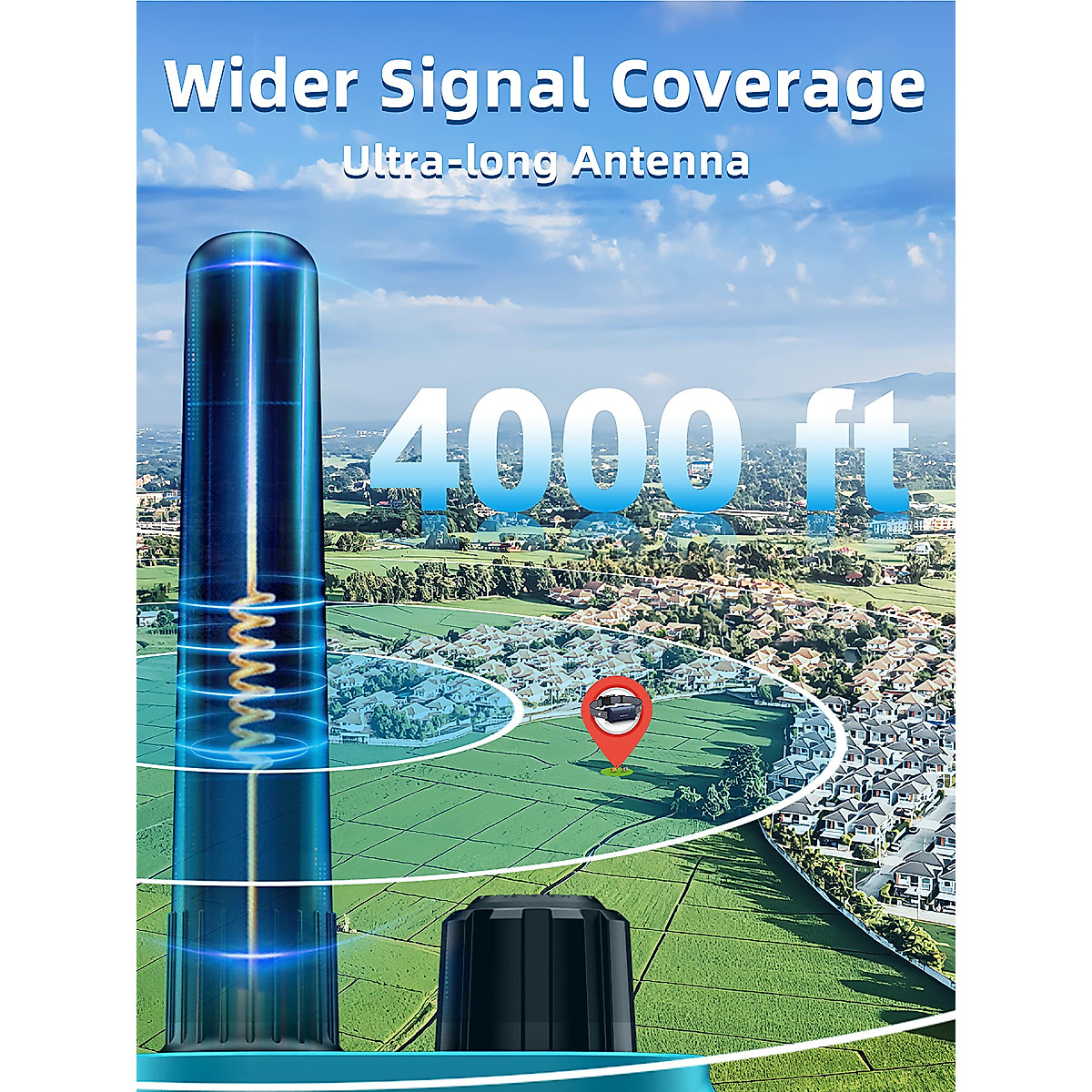 Bousnic Dog Training Collar with Remote - 4000ft Waterproof Dog Shock Collars 2 Dogs for Large Medium Small Dogs Rechargeable E Collars for Dogs Training with Beep Vibration Humane Shock(1-16) Mode