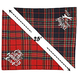 Dog Plaid Christmas Bandana 3 Pack, Holiday Dog Bandana for Xmas Dog Puppy Costume Decorations