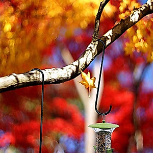 GDQLCNXB Extra Large 10 inch S Hooks for Hanging,S Shaped Hook Heavy Duty,Black Long S Hooks for Hanging Plant,Basket,Tree Branch,Closet,Garden,Pergola,Indoor Outdoor Uses 8 PCS