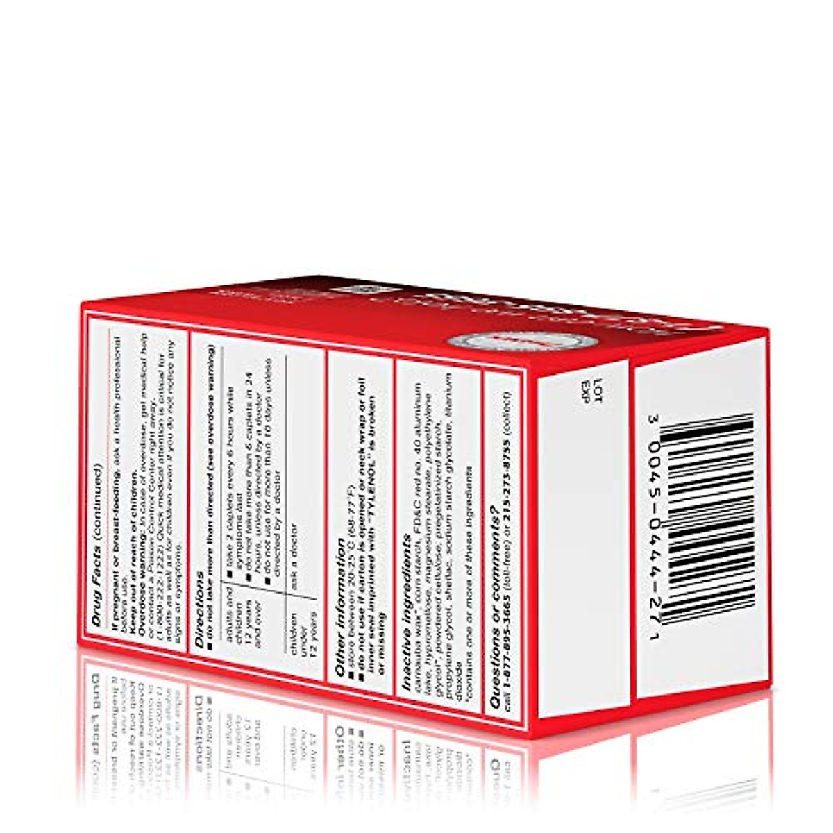 Tylenol Extra Strength Caplets with 500 mg Acetaminophen, Pain Reliever & Fever Reducer, For Headache, Backache & Menstrual Pain Relief, 225 ct