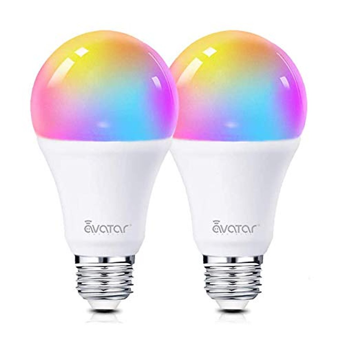 Avatar Controls Smart LED Light Bulb, Alexa Light Bulbs WiFi Dimmable 2 Pack Work with Google Home/Smart Life APP, RGBCW Color Changing Lights, No Hub Required (800LM E26 A19 8W=70W Equivalent)