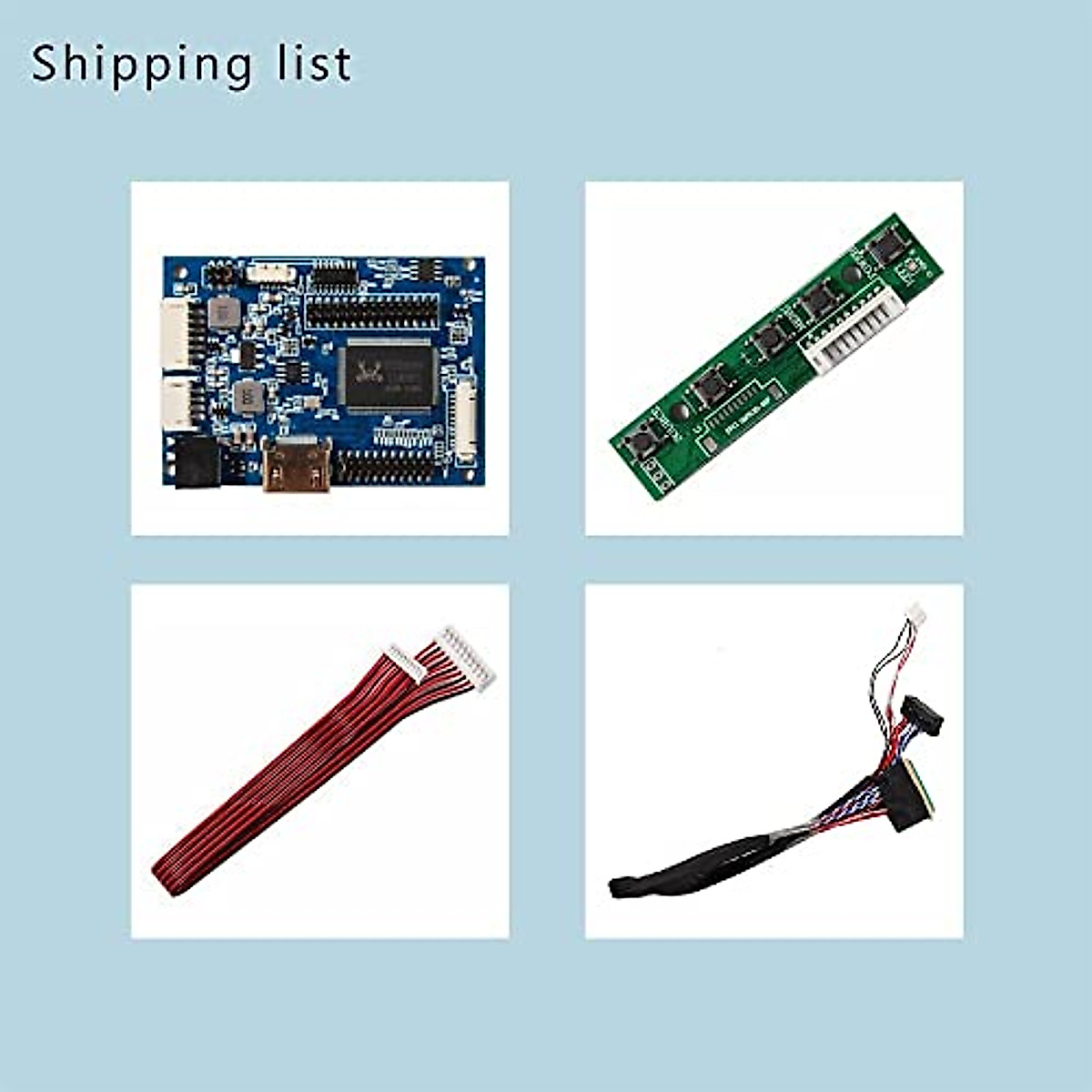VSDISPLAY HD-MI LCD Controller Board Work for 7" 10.1" N070ICG-LD1 (40Pin) B101EW05 LP101WX1 HSD101PWW1 N101ICG-L21 PO101WX01 1280x800 LED 40Pin LCD Panel