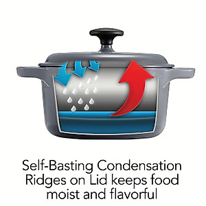 Tramontina Enameled Cast-Iron Dutch Oven 3.5 Qt (Gray), 80131/638DS