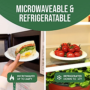 TaidMiao Dessert Plates, 100 Pack Small Paper Plates, Paper Plates 6 Inch – 100% Compostable Plates, Water & Oil Proof Disposable Plates, Microwavable Perfect Paper Plate For Party - White