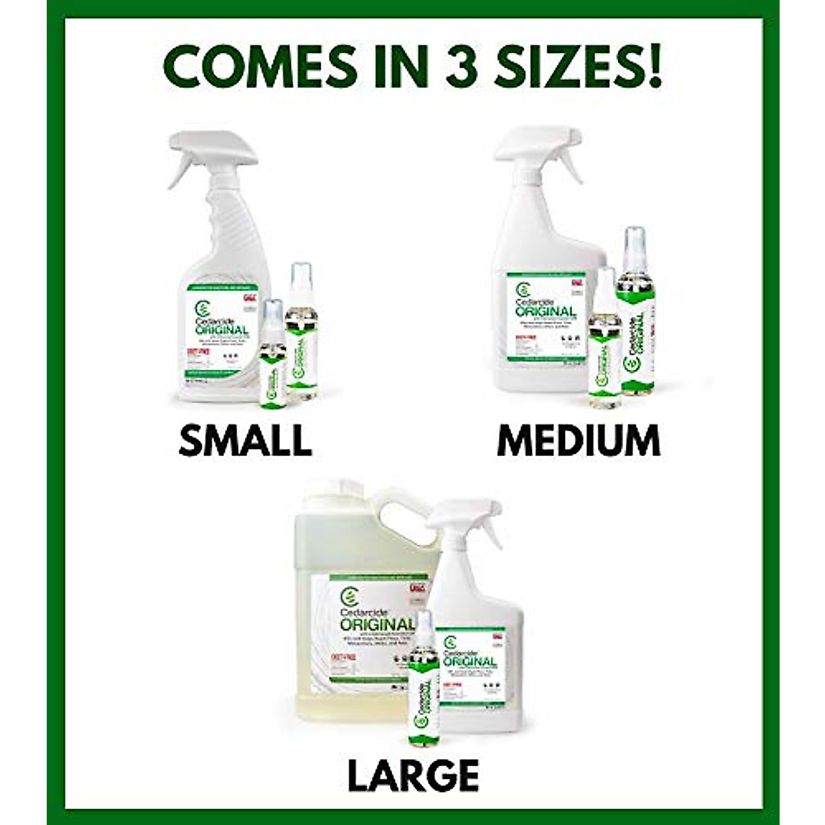 Cedarcide Original Bug Spray | Repel & Kill Fleas, Ticks, Mosquitoes, Mites, Ants & Chiggers | for use on People, Pets & Home | Natural Cedar Oil | Large Size Kit