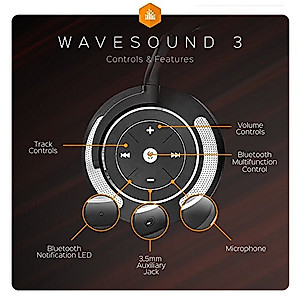 PAWW PW-2016WS03-1 WaveSound 3 Bluetooth Over-Ear Headphones with Microphone (Black)