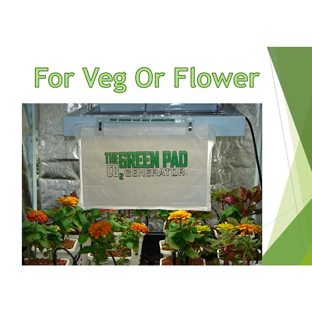 The Green Pad GP6050 CO2 Generator Contains 5 Pads w/2 Hangers
