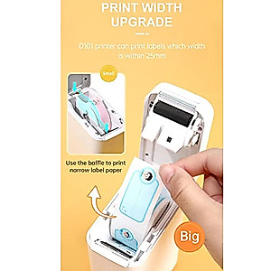 Label Printer 2022 Upgrade, Bluetooth Portable Wireless Label Maker Machine for Label Tape up to 1in, Smart Mini Sticker Printer with 2 Label Rolls