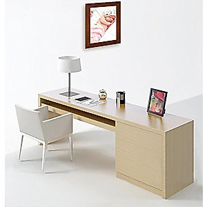 RPJC 11x14 inch Picture Frame Made of Solid Wood and High Definition Glass Display Pictures 8x10 with Mat or 11x14 Without Mat for Table Top Display and Wall Mounting Photo Frame with Stand Black