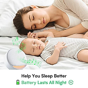 Portable White Noise Smart Sound Machines with Light 300 Non Looping Sounds Hotmoon Omini Sleep Machine Adjustable Brightness Noise Canceling For Sleep Aid, Office Privacy, & Meditation, Registry Gift
