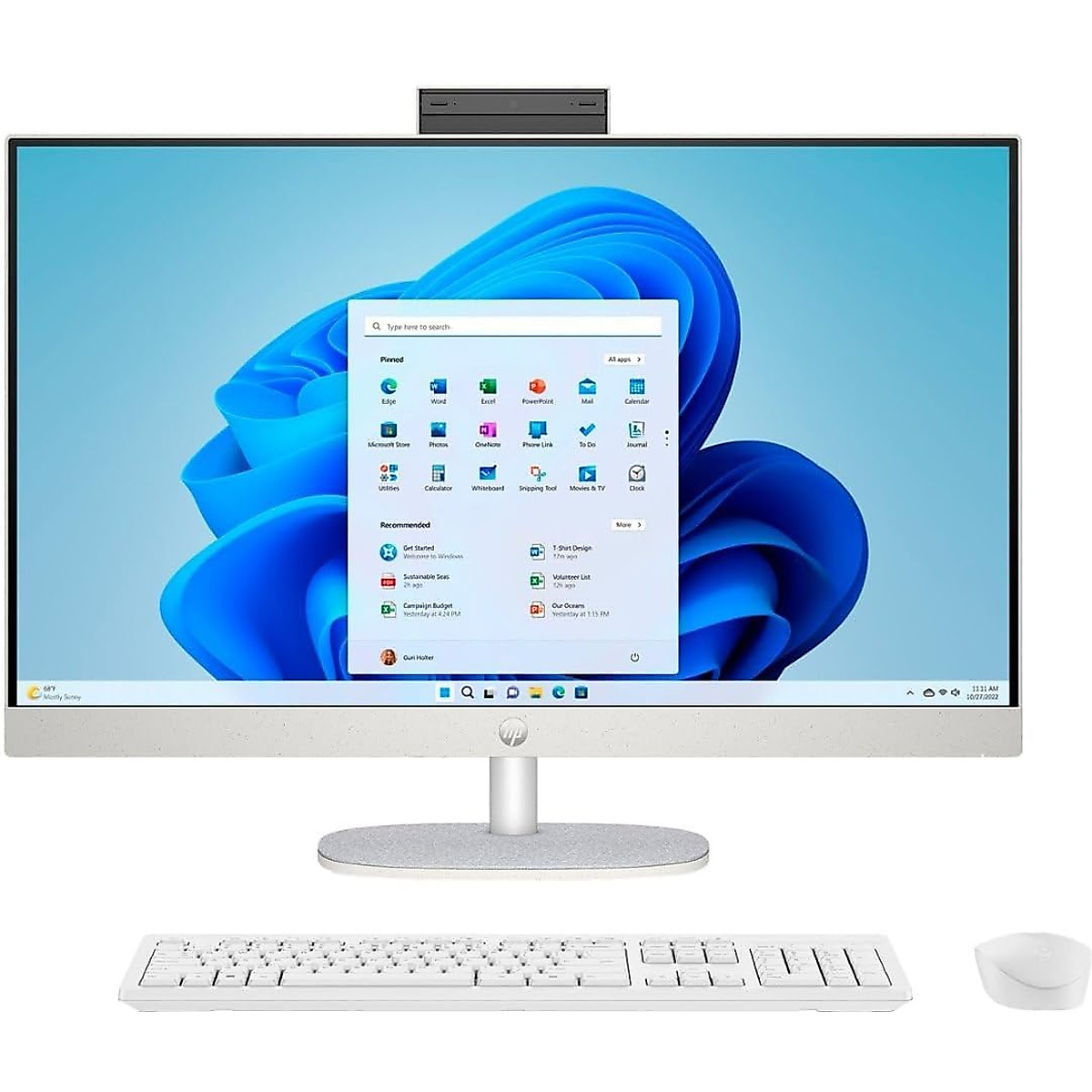 HP 27 All-in-One Touch Desktop 2TB SSD 64GB RAM Win 11 PRO (Intel 13th gen with 10 cores and Turbo Boost to 4.60GHz, 2 TB SSD, 64 GB RAM, 27-inch FullHD Touchscreen) PC Computer Essential Pavilion