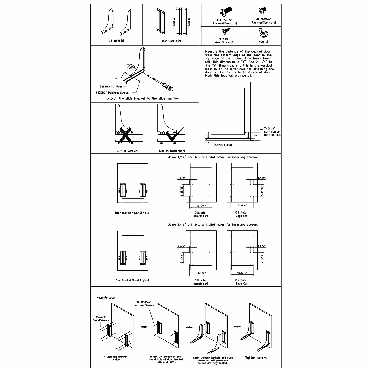 Hardware Resources Door Mount Kit for CAN-EBM Series, White