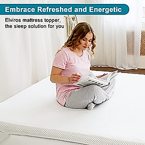 Elviros 4 Inch Gel Memory Foam Mattress Topper Twin Size, Cooling Firm Bed Topper for Back Pain, 7-Zone Mattress Pad with Adjustable Hardness & Removable Cover (Twin, Dark Grey)