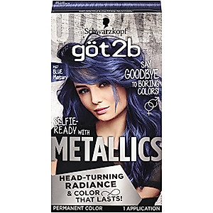 Schwarzkopf Got2b Metallics Permanent Hair Color, M67 Blue Mercury