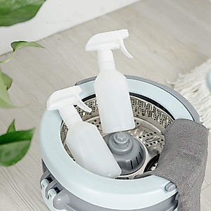 KEYDAOMLER Spray Bottle 12 oz (350 ml), Leak Proof Squirt Bottle, 3 Ways Adjustable Nozzle, Refillable Empty Spray Bottle for Cleaning, Cats, Hair, Plants, 2-Pack