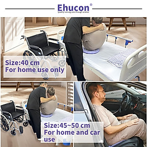 Ehucon 360 Degree Swivel Seat Cushion for Car,Rotating Seat Cushion Pivot Disc Pad for Elderly,Swivel Car Seat Chair Assist to Turning Easily from Bed to Wheelchair