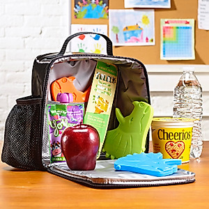 Cool Coolers Kids Lunch Box Ice Packs, Slim Ice Packs for Lunch Bags, Lunch Ice Packs Reusable-Multicolored 4 Pack (Dinosaur)