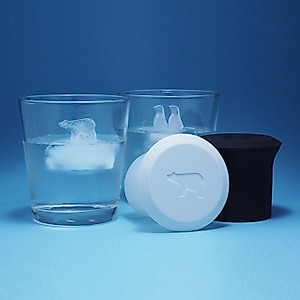 Polar Bear and Penguin Shape Ice Cube Molds Animals Novelty Design Polar Ice Molds for Drink Silicone Ice Cube Trays with Cover