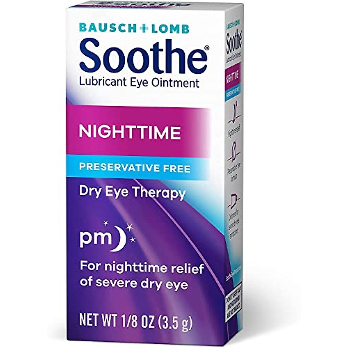 Bausch + Lomb Soothe Lubricant Eye Ointment Night Time - 0.13 oz, Pack of 6