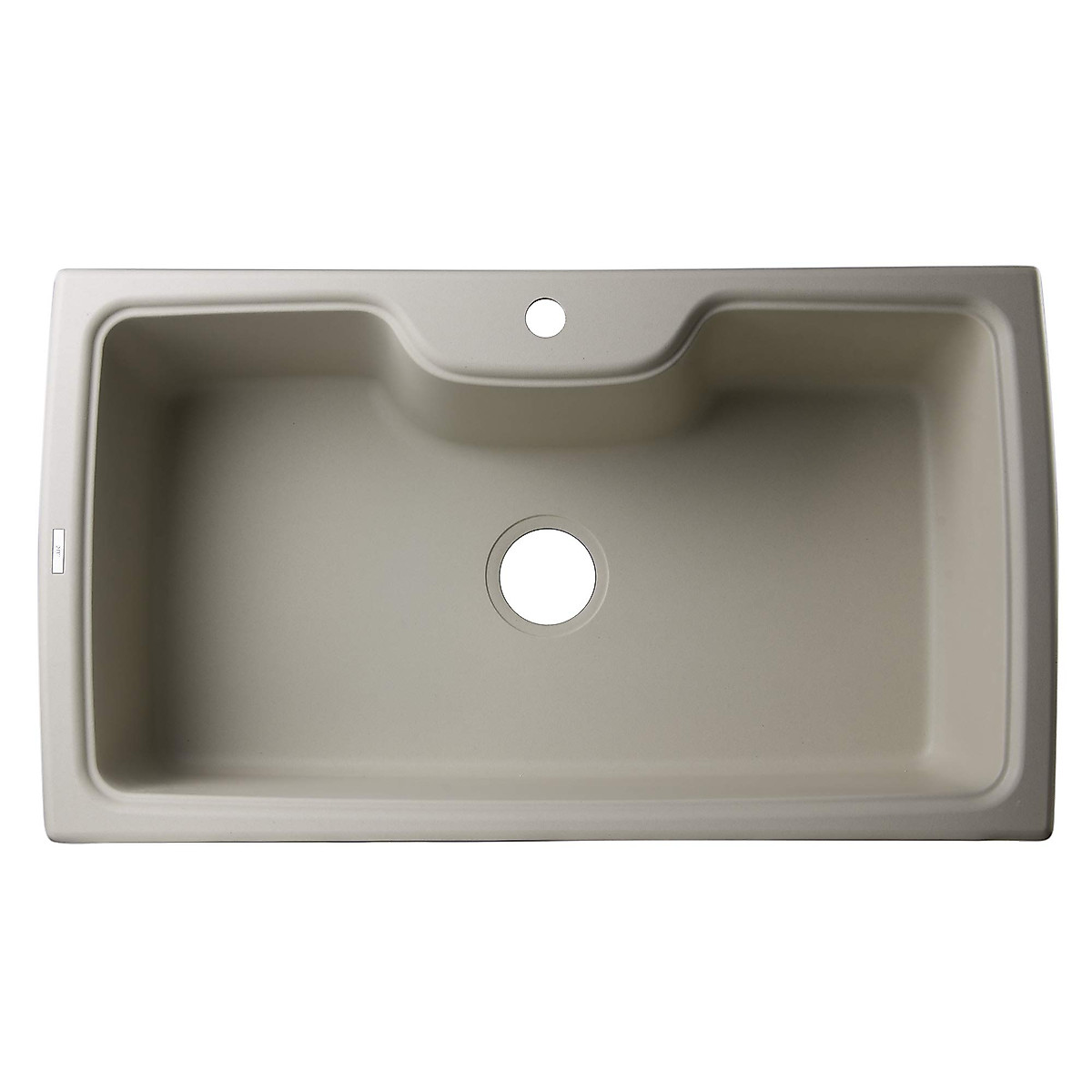 ALFI brand AB3520DI-B Drop-In Single Bowl Granite Composite Kitchen Sink, 35", Biscuit