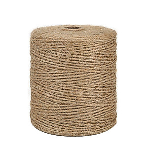 Tenn Well Natural Jute Twine, 3Ply 984Feet Arts and Crafts Jute Rope Industrial Packing Materials Packing String for Gifts, DIY Crafts, Decoration, Bundling, Gardening and Recycling