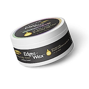 NOBLESSE PREMIUM Edge Wax Styling Edge Tamer 2 Day EXTRA EXTREME HOLD Blended with Black Caster Oil & Olive Oil Travel Size 1.01fl oz/30ml