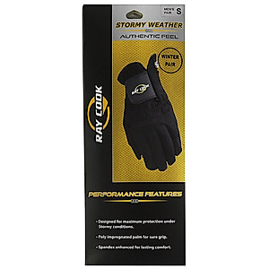 Ray Cook Golf Stormy Weather Winter Gloves (1 Pair) Black Medium Large