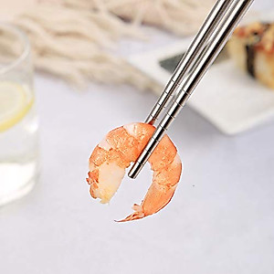 Molizummy 1Pair Portable Chopsticks with Pull Design Case, Reusable Metal Stainless Steel Chopstick with Wheat Straw Handle for School, Home, Office, Outdoor, Bento Box Use, Dishwasher Safe (Pink)