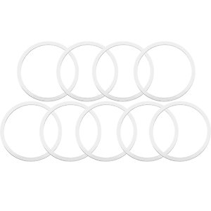 Zonon 9 Pieces Replacement Gasket Compatible with Wide Mouth Bottle Flip Lid Cap Silicone Replacement Gasket Seals 2 Inch Inner Diameter