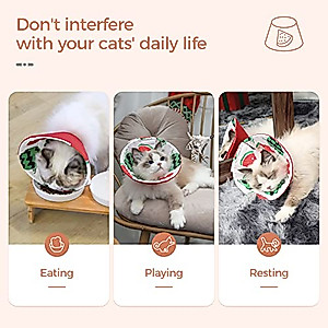 ComSaf Cat Recovery Collar, Lightweight Pet Elizabeth Collar, Soft Adjustable Cat Cone Collar After Surgery for Cat Kitten Prevent from Licking Wounds, Loops-Protective Healing, Not Block Vision