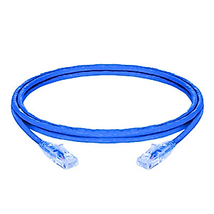 Panduit UTPSP10BUY Category-6 8-Conductor Strain Relief Clear Boot Patch Cord, 10-Feet, Blue