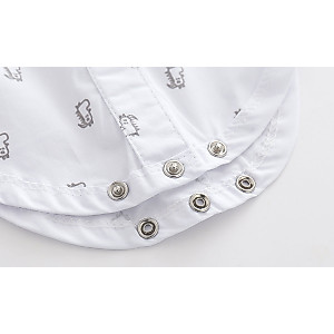 Baby Boys Gentleman Outfits Suits, Infant Short Sleeve Shirt+Bib Pants+Bow Tie Overalls Clothes Set