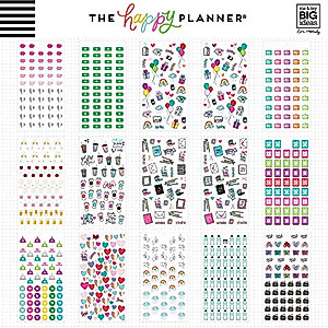 me & my BIG ideas Sticker Value Pack for Mini Planner - The Happy Planner Scrapbooking Supplies - Icons Theme - Multi-Color & Gold Foil - Great for Projects & Albums - 30 Sheets, 1508 Stickers Total