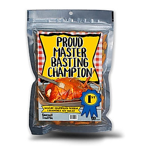 Master Basting Champion Trail Mix - Funny Meat Gifts for Mens Stockings - Turkey Baster Gag Gift for BBQ Lovers - Funny Food Gift for Grillers - Gift Basket Fillers Adults