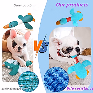 Weivone 2023 Goose Indestructible Dog Toys for Aggressive Chewers Small Medium Large Breed, Crinkle Squeaky Dog Toys Plush Dog Toy Puppy Chew Toys for Teething, Duck Interactive Dog Puppy Toys
