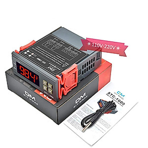 diymore All-Purpose Digital Temperature Controller Thermostat Fahrenheit Thermostat with Sensor (110-220V) ITC-1000F for Refrigerator Fermenter, Heate Blanket Temperature Controller