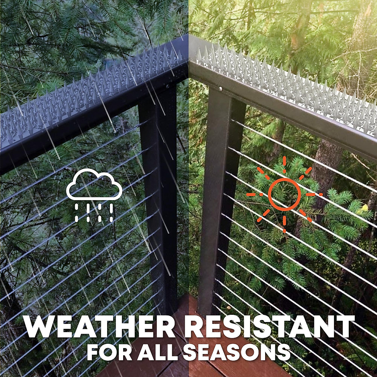 Petfolio 32 Pack Bird Deterrents for Outside Patio - 35ft Transparent Balcony Pigeon Deterrent Spikes to Keep Birds Away. Anti Bird Spikes for Pigeons and Other Small Birds, Crows, Woodpeckers & Cats