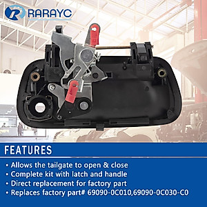 RARAYC Tailgate Handle Liftgate Latch Handle | for 2000-2006 Toyota Tundra | Replaces# 69090-0C010 69090-0C030-C0