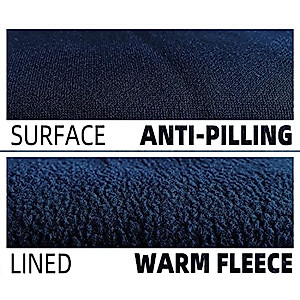 DELUSPTOMAY Mens Atlanta Baseball Team Big Embroidery Hooded Sweatshirt Pullover Casual Hoodie - Navy XL