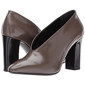 Via Spiga Women's Baran Block Heel Pump, Bark Leather, 5 M US