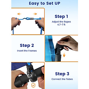 FUNJUMP Platform Tree Swing for Kids and Adults, Waterproof, Padded Steel Frame, Adjustable Ropes, 46" L x 31" W, Holds up to 700 lbs.