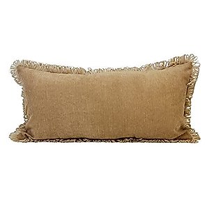 Donna Sharp Throw Pillow - Tartan Traditional Decorative Throw Pillow with Fringed Pattern - Rectangle