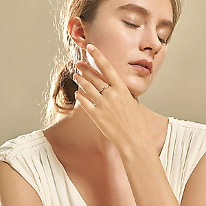 PROSILVER Minimalist Wishbone Ring Plain Silver Knuckle Finger Rings Size 10 Cute Simple Rings