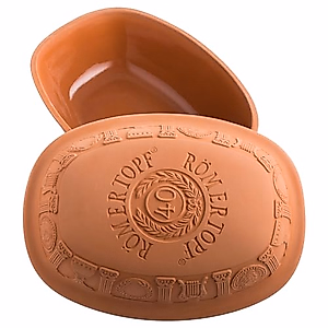Römertopf 14005 Clay Roaster | 40 Years Anniversary Edition | Non-Stick Dutch Oven | Healthy Clay Pot Cooking | Clay Baker | Versatile Cooking Vessel - 3.7 Quarts (3.5 Liters) for up to 6 people