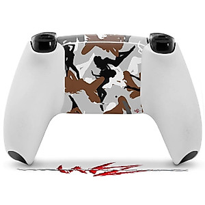 WraptorSkinz Skin Wrap compatible with Sony PS5 DualSense Controller Sexy Girl Silhouette Camo Brown (CONTROLLER NOT INCLUDED)