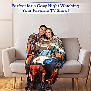 Surreal Entertainment Star Trek The Next Generation Cast Fleece Softest Throw Blanket| Measures 60 x 45 Inches