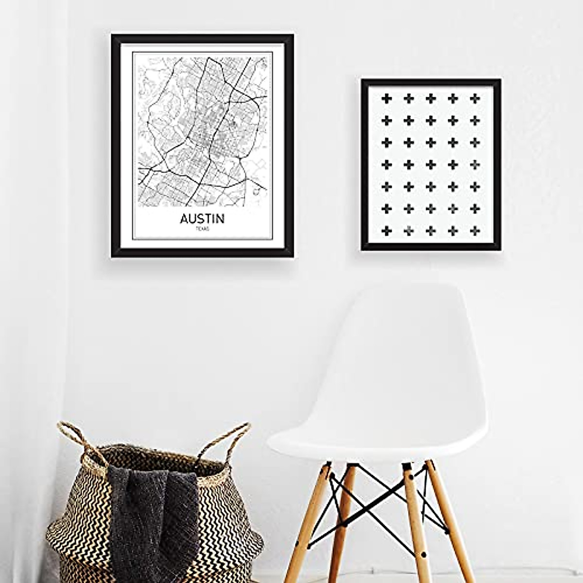 Austin Map Print City Maps of Austin Art Print Map Poster Texas Map Texas Black White Map Wall Art Map Modern Minimalist Wall Art Scandinavian Art City Map Poster 8x10 Unframed Wall Print