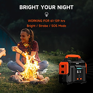 Portable Power Station 300W 257wh Lithium Battery Bailibatt Small Portable Generator for Home Use Camping Travel Emergency Hunting Outdoor, Large Power Bank with AC Outlet for Laptop